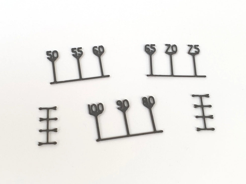 BR speed limit restriction signs scale models - O OO N gauge – Three ...
