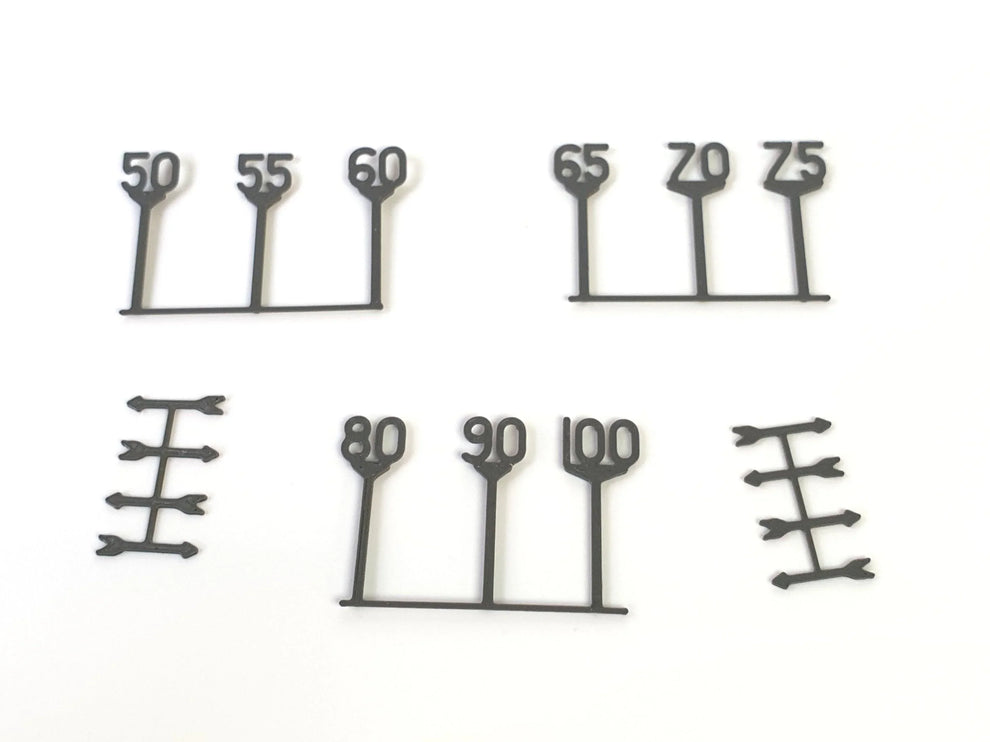 BR speed limit restriction signs scale models - O OO N gauge – Three ...