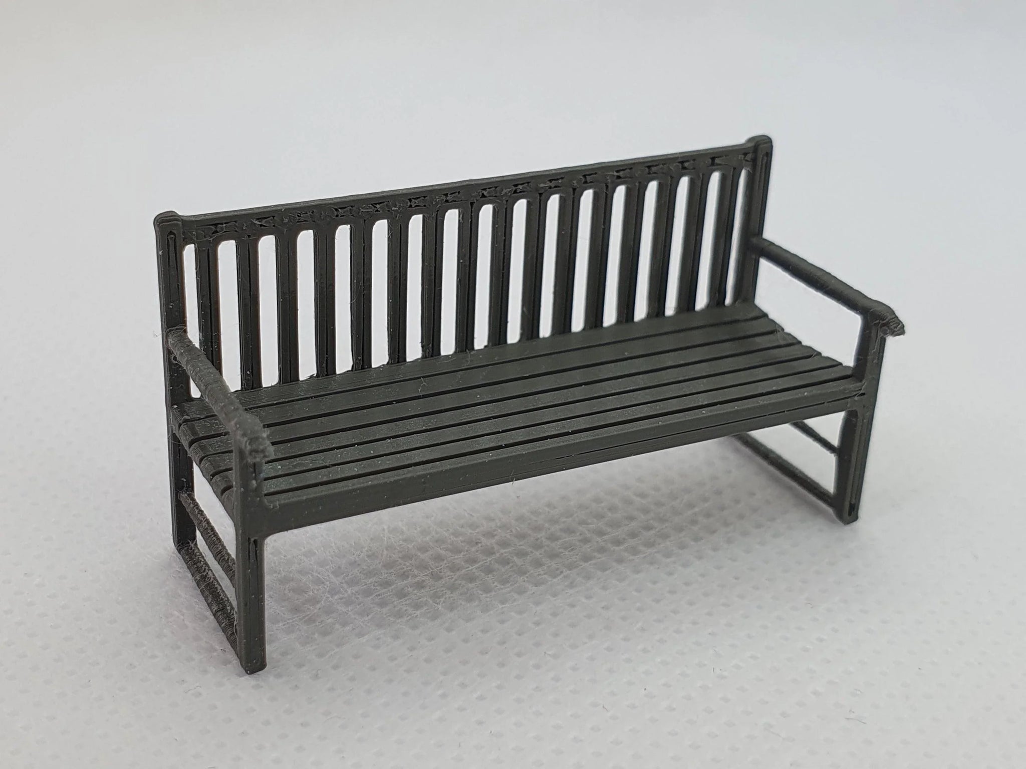 Park bench (set of 6) for model railway layouts - O OO TT N gauge ...