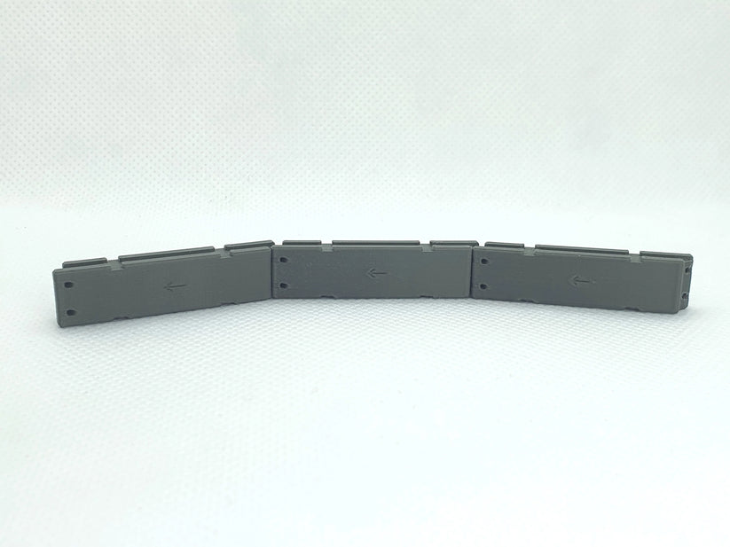 Temporary concrete barrier scale model (set of 5) - O OO TT120 N gauge ...