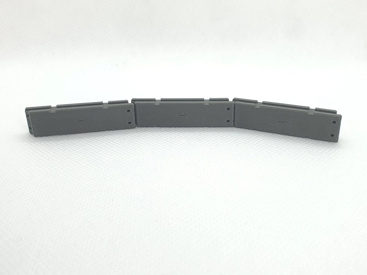 Temporary concrete barrier scale model (set of 5) - O OO TT120 N gauge ...