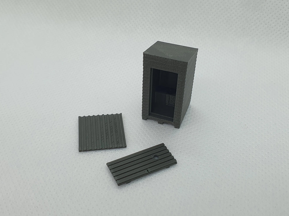 Outside privy outdoor toilet scale model kit - O, OO TT and N gauge ...