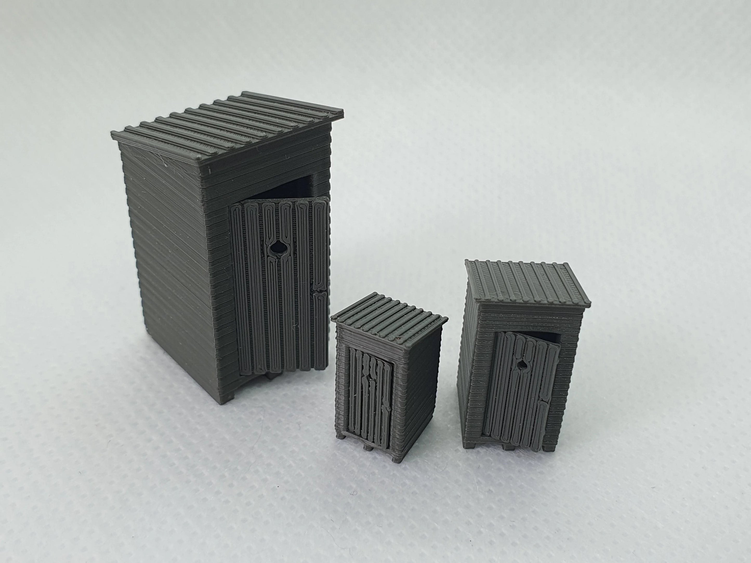 Outside privy outdoor toilet scale model kit - O, OO TT and N gauge ...